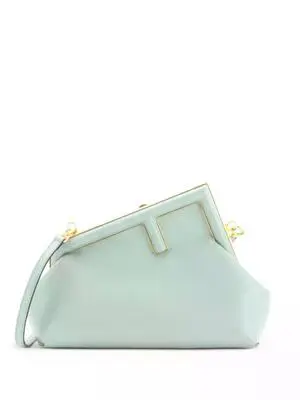 Fendi First Bag Leather Small Clutch Bag - Green