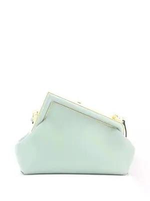 Fendi First Bag Leather Small Clutch Bag - Green