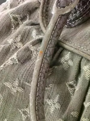 LOUIS VUITTON Monogram Denim Satchel - Grey