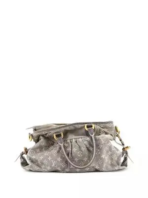 LOUIS VUITTON Louis Vuitton Monogram Denim Satchel Grey