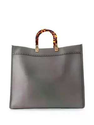Fendi Sunshine Shopper Leather Large Tote Bag