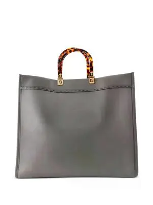 Fendi Sunshine Shopper Large Tote Bag - Green