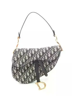 Dior 2010s Saddle Oblique Jacquard Shoulder Bag - Neutrals