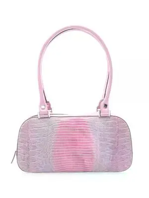 FERRAGAMO 2010s Lizard-embossed Handbag - Pink