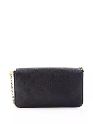 LOUIS VUITTON Felicie Pochette Monogram Empreinte Leather Crossbody Bag - Black