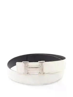 Hermès 2006 Constance H-belt Reversible Belt - White