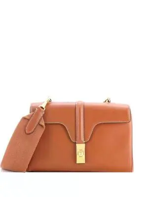 Celine Soft 16 Bag Smooth Calfskin Teen Shoulder Bag - Brown