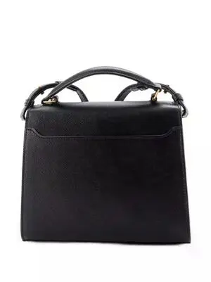 Saint Laurent Cassandra Top Handle Bag Leather Mini Shoulder Bag - Black