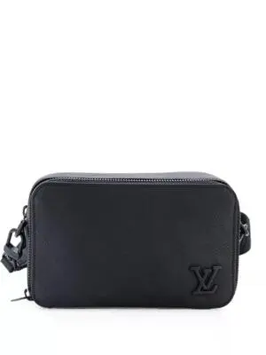 LOUIS VUITTON Aerogram Alpha Wearable Wallet Leather Crossbody Bag - Black