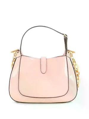 Gucci Jackie 1961 Chain Hobo Patent Mini Shoulder Bag - Pink