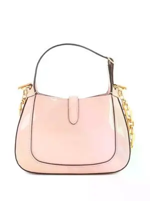 Gucci Jackie 1961 Chain Hobo Patent Mini Shoulder Bag - Pink
