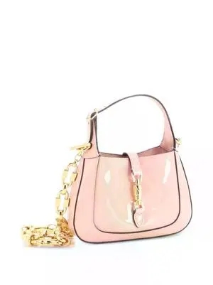 Gucci Jackie 1961 Chain Hobo Patent Mini Shoulder Bag - Pink
