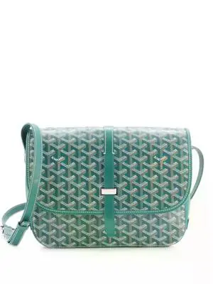 Goyard Belvedere Ii Messenger Bag Coated Canvas Mm Crossbody Bag - Green
