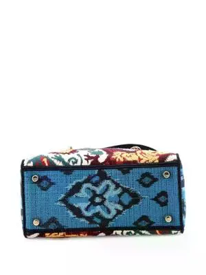 Dior Lady D-lite Bag Embroidered Canvas Medium Satchel - Multicolour