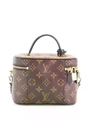 LOUIS VUITTON Vanity Handbag Reverse Monogram Canvas Pm Satchel - Brown