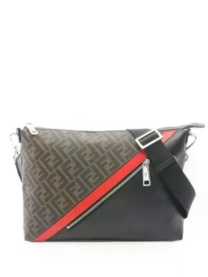 Fendi Zucca Monogram Shoulder Bag - Black