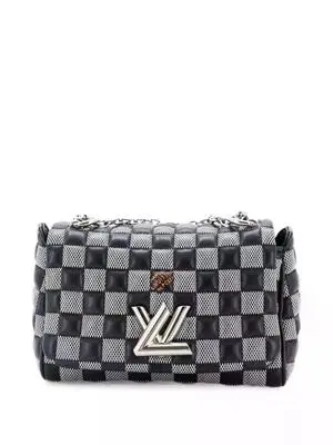 LOUIS VUITTON Twist Handbag Damier Quilted Calf Leather Bb Crossbody Bag - Black