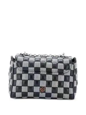 LOUIS VUITTON Louis Vuitton Twist Handbag Damier Quilted Calf Leather BB Crossbody Bag Black