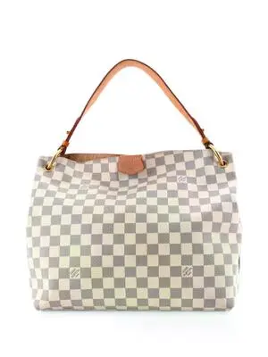LOUIS VUITTON Graceful Handbag Damier Pm Hobo Bag - White