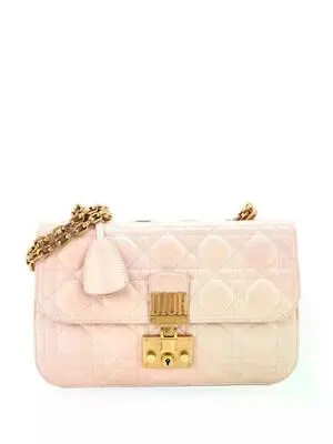 Dior Dioraddict Flap Bag Cannage Quilt Lambskin Medium Shoulder Bag - Pink