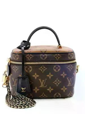 LOUIS VUITTON Vanity Handbag Reverse Monogram Canvas Pm Satchel - Brown