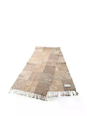 Loewe 2010s Anagram Checkerboard Scarf