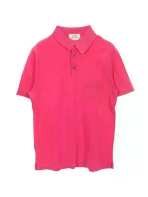 Hermès 2010s H Embroidery Polo Shirt - Pink