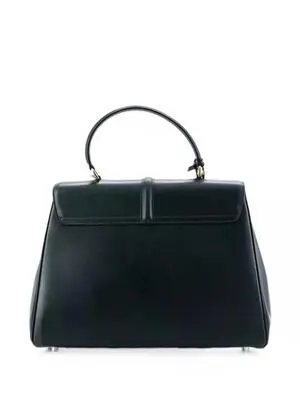 Celine 16 Top Handle Bag Smooth Calfskin Medium Satchel - Green