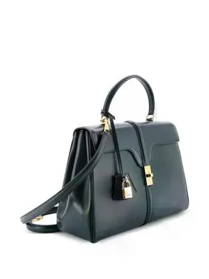 Celine Smooth Calfskin 16 Top Handle Bag - Green