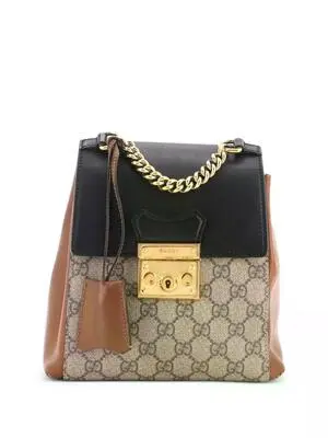 GUCCI Gucci Padlock GG Coated Canvas And Leather Mini Backpack