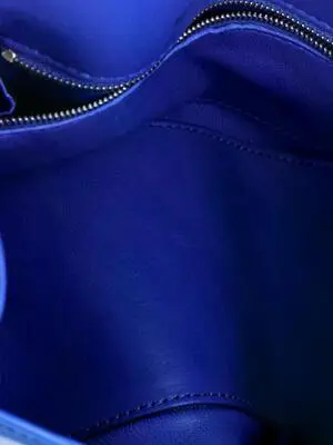 Balenciaga Hourglass Top Handle Bag Leather Small Satchel - Blue