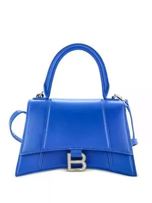 Balenciaga Balenciaga Hourglass Top Handle Bag Leather Small Satchel Blue
