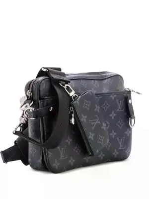 LOUIS VUITTON Trio Messenger Bag Reverse Monogram Eclipse Canvas Crossbody Bag