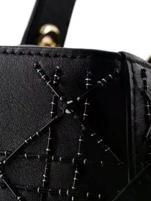 Dior Beaded Cannage Quilt Leather Satchel