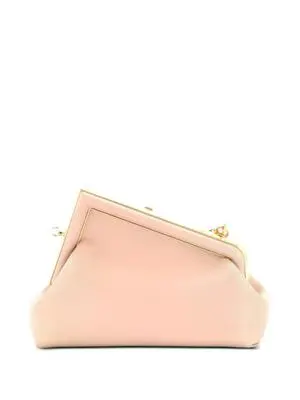 Fendi First Bag Leather Clutch - Neutrals