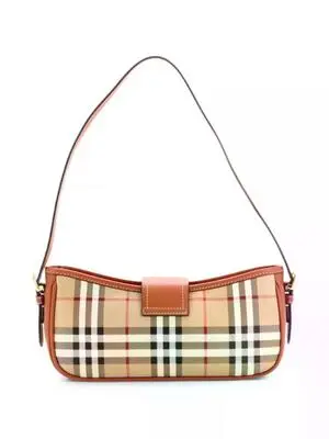 Burberry Buckle Sling Vintage Check Coated Canvas Shoulder Bag - Brown