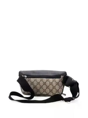 Gucci Gg Coated Canvas Medium Belt Bag - Black