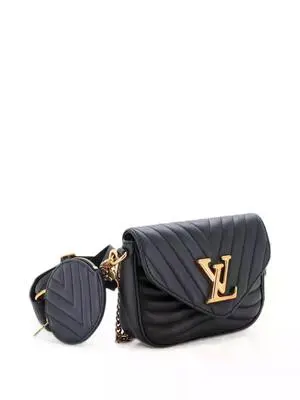 LOUIS VUITTON New Wave Multi Pochette Quilted Leather Crossbody Bag - Black