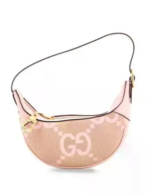 Gucci Ophidia Half Moon Bag Jumbo Gg Canvas Mini Hobo Bag - Brown