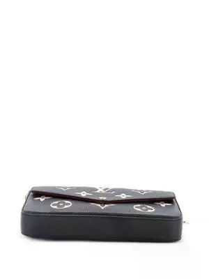 LOUIS VUITTON Felicie Pochette Bicolor Monogram Empreinte Giant Crossbody Bag - Black