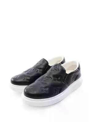 LOUIS VUITTON Monogram-embossed Slip-on Sneakers