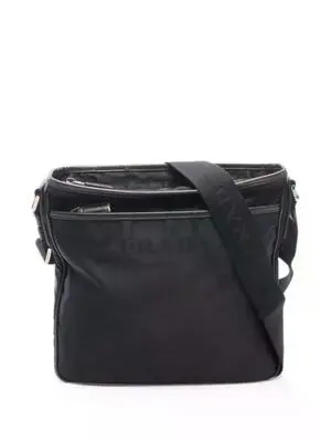 Prada Enamel Triangle Logo Shoulder Bag