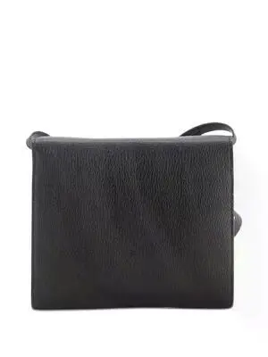 Hermès Clic Wallet On Strap Chevre Mysore Shoulder Bag - Black