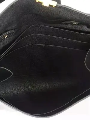 Hermès Clic Wallet On Strap Chevre Mysore Shoulder Bag - Black