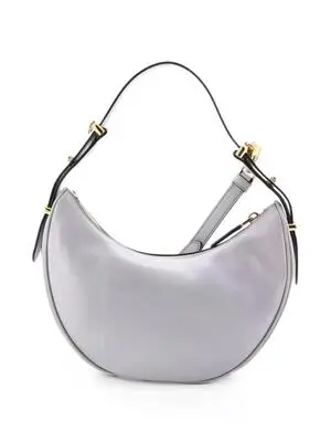 Prada Arque Half Moon Leather Mini Hobo Bag - Grey