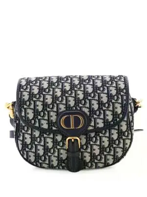 Dior Bobby Flap Bag Oblique Canvas Medium Crossbody Bag - Blue