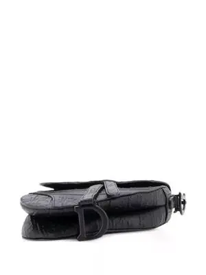 Dior Saddle Handbag Oblique Embossed Calfskin Mini Shoulder Bag