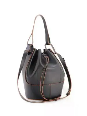 Loewe Balloon Leather Small Bucket Bag - Black