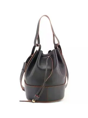 Loewe Balloon Leather Small Bucket Bag - Black