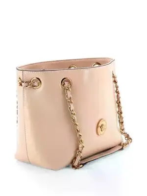 Versace Medusa Icon Chain Tote Leather Mini Bucket Bag